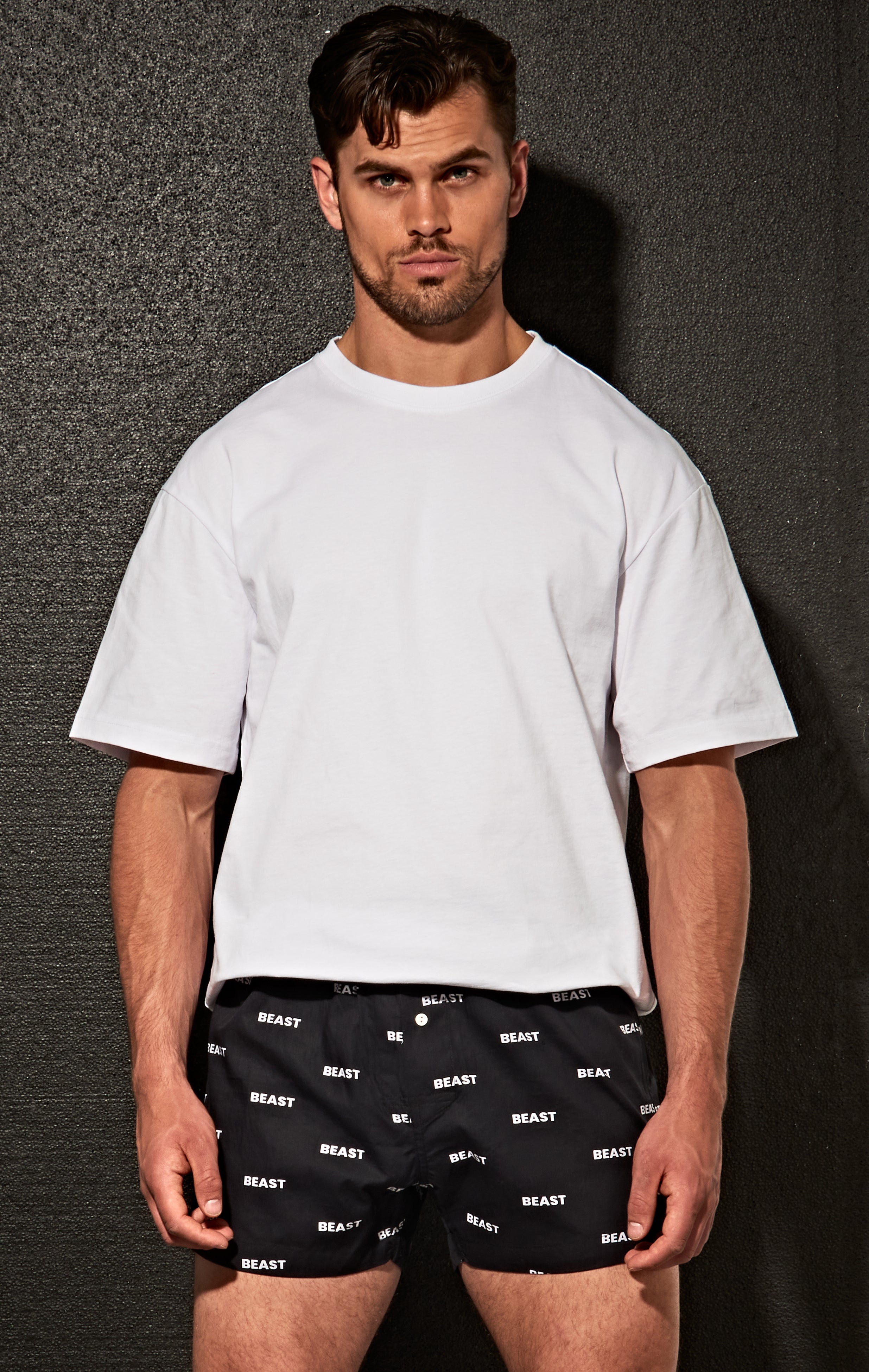 MR STRIKE BEAST - Black Organic Cotton Boxer Shorts | BANG & STRIKE